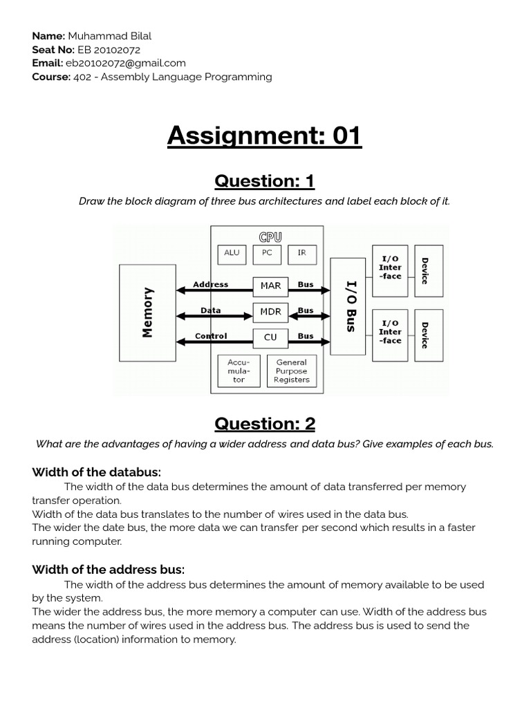EB20102076 - Muhammad Hammad Khalid | PDF | Central Processing Unit ...