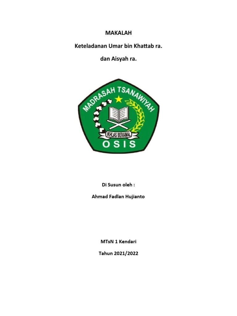 Makalah Keteladanan Umar Bin Khattab Ra Dan Sayyidah Aisyah Ra Pdf