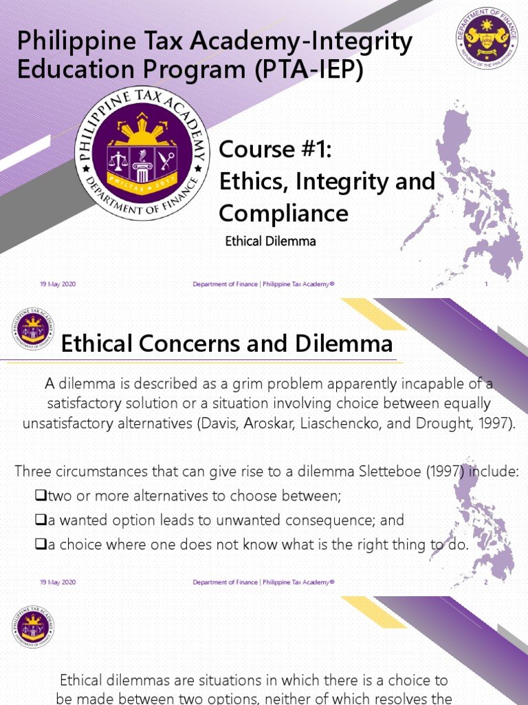 007 - Ethical Dilemma | PDF | Integrity | Accountability