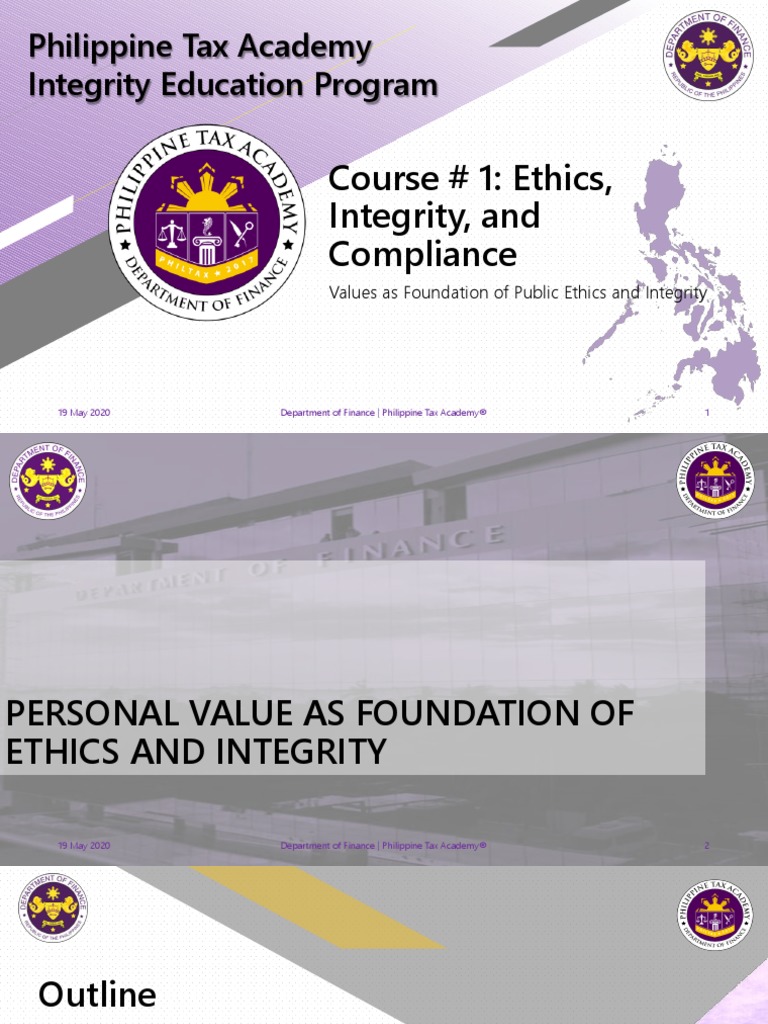 002-Personal Value As Foundation of Ethics and Integrity | PDF ...