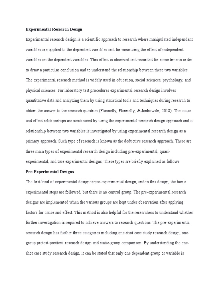 Experimental Research Design | PDF | Experiment | Quantitative Research