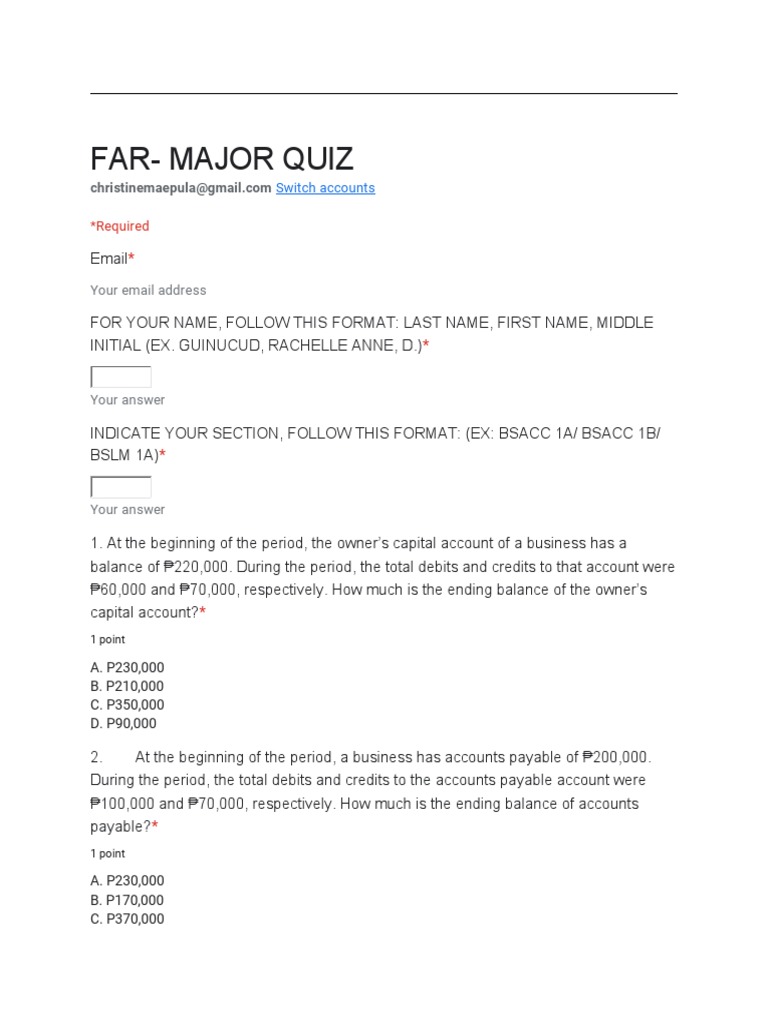 Far Quiz | PDF