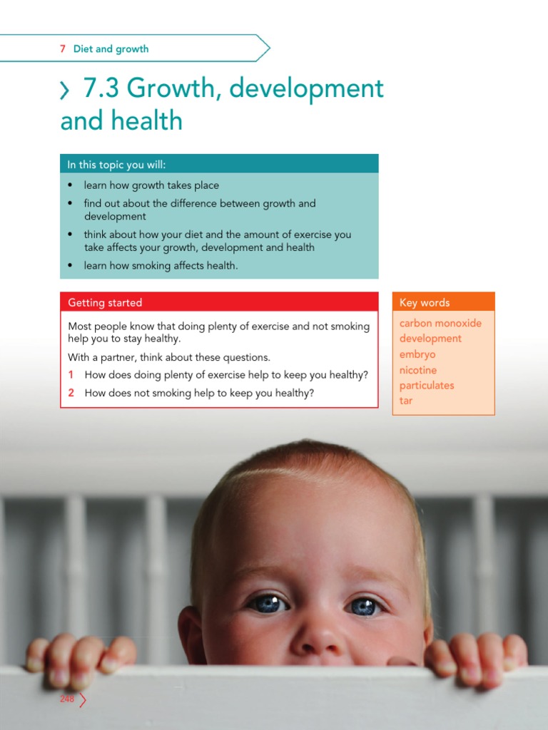 7.3 - Growth, Development and Health | PDF | Tobacco Smoking | Addiction