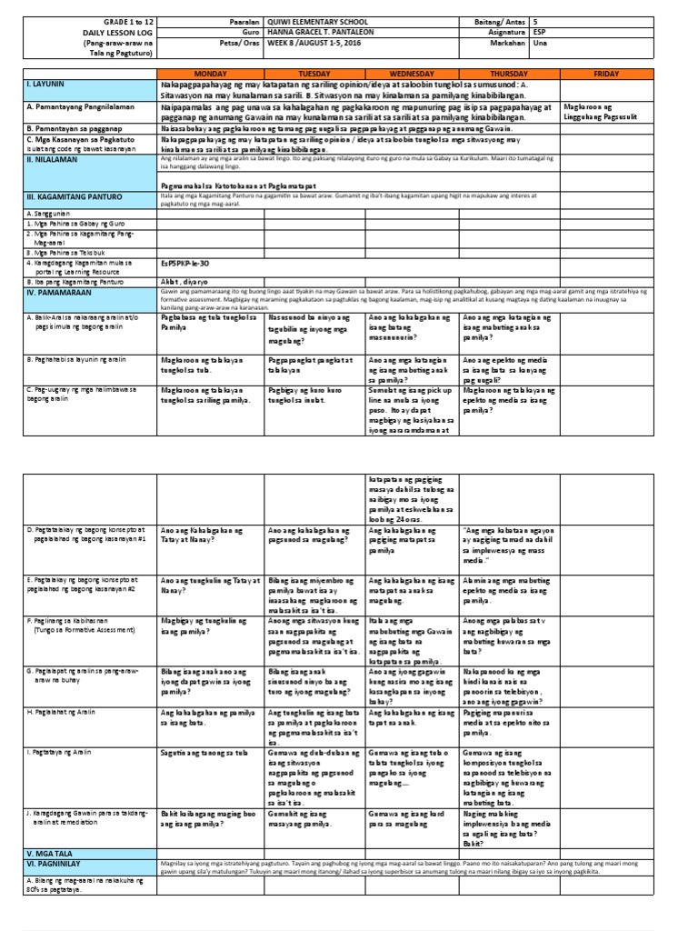 DLL Esp Week 8 | PDF