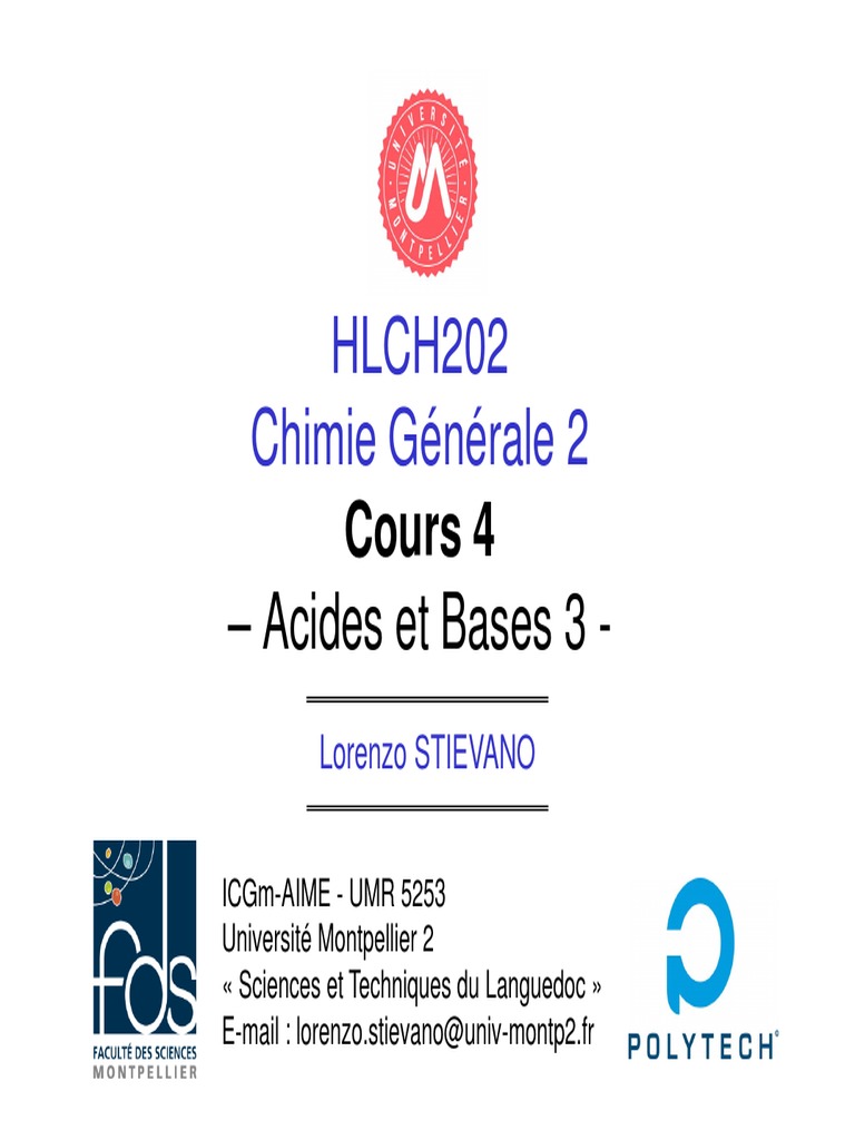 Cours4 - Acides Et Bases 3 | PDF