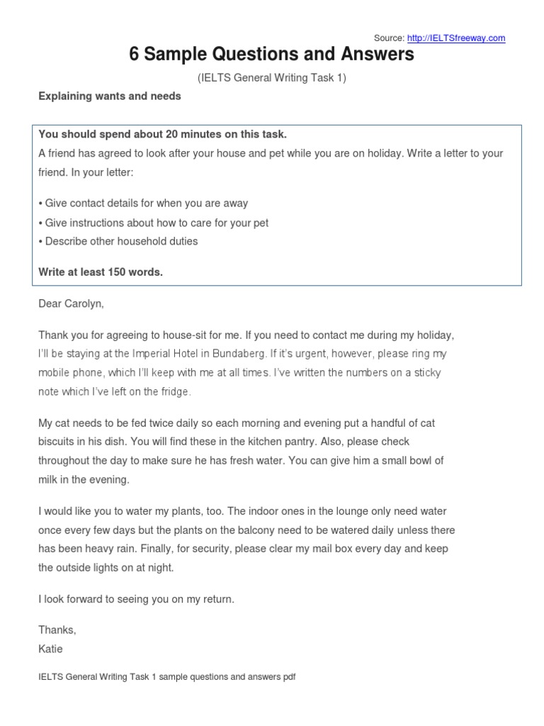 IELTS General Writing Task 1 Letter Writing Samples | PDF