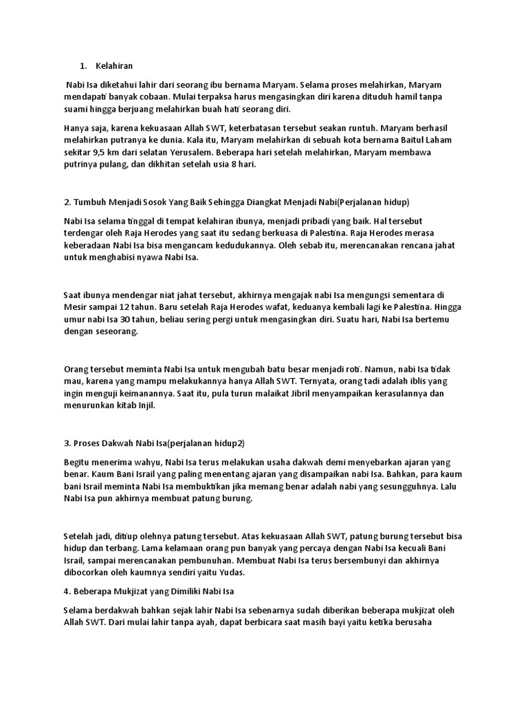 Kisah Nabi Isa | PDF