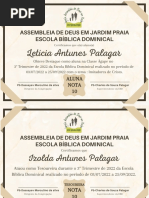 Modelo Certificado EBD | PDF