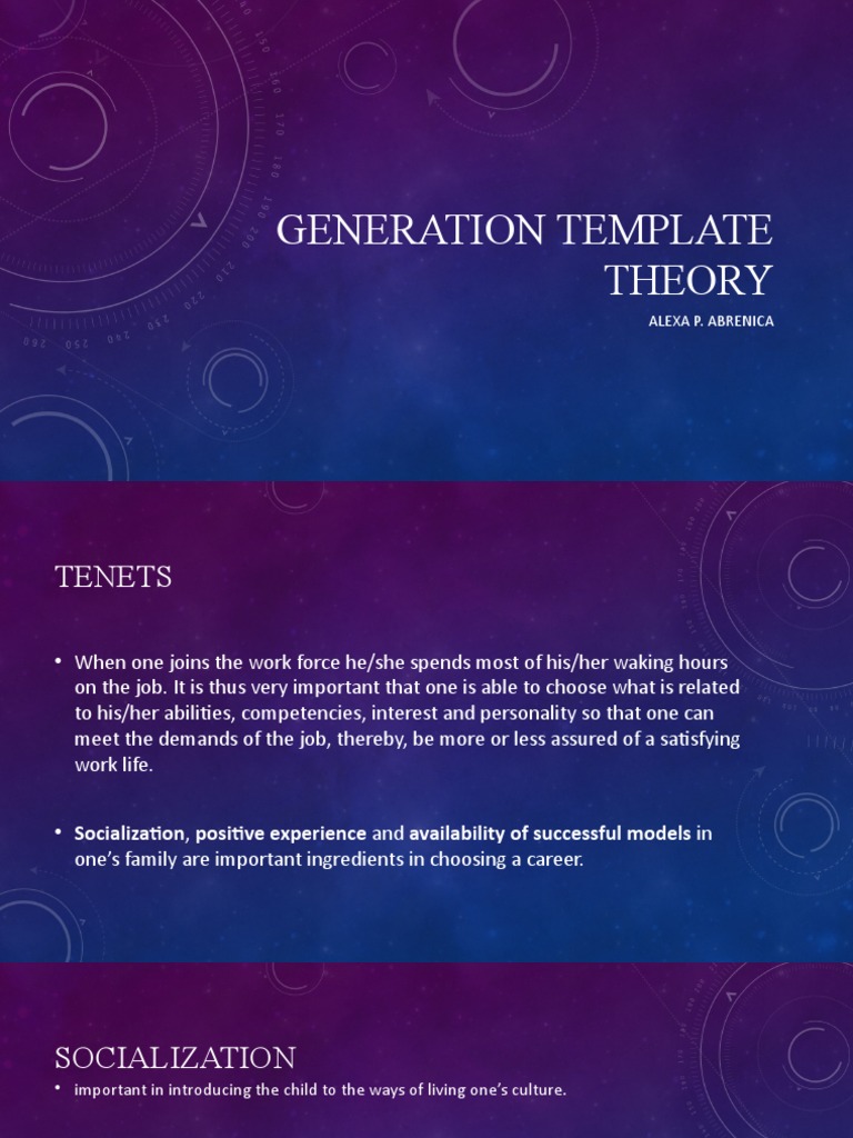 Generation Template Theory | PDF | Socialization | Imitation