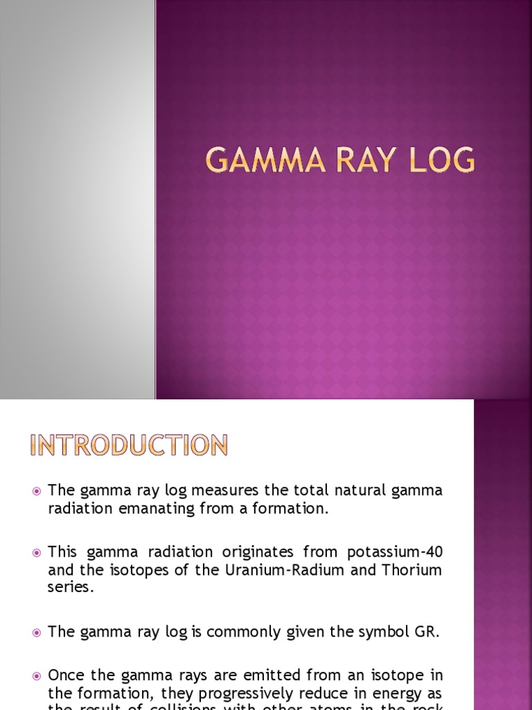 Gamma Ray Log Pdf