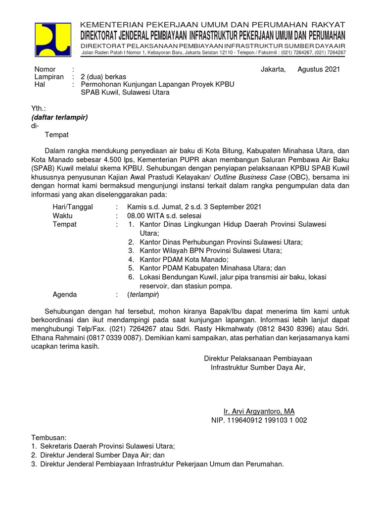 Kunjungan Proyek SPAB Kuwil 2021 | PDF