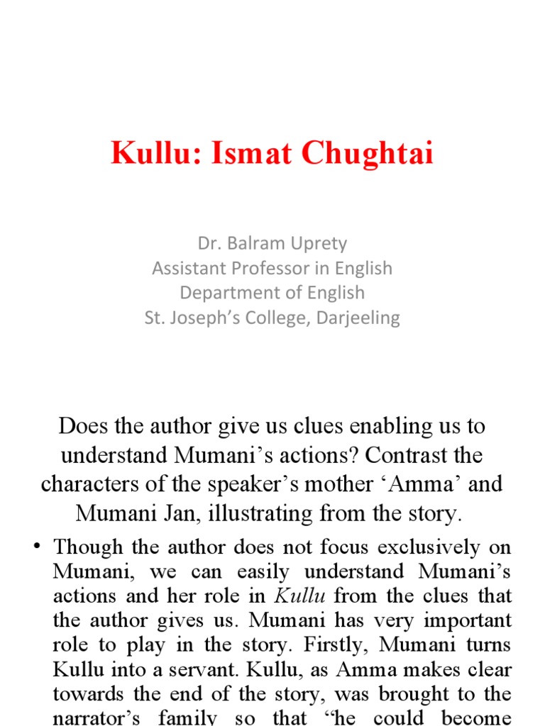 Kullu: Ismat Chughtai | PDF