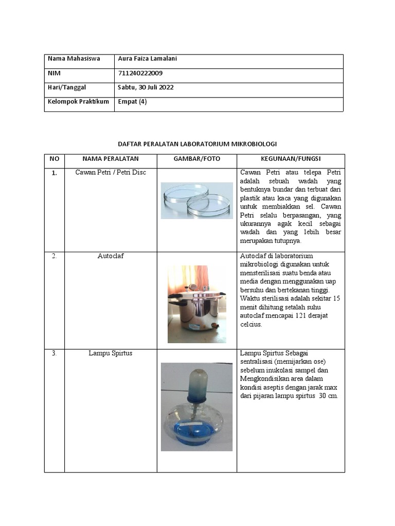 Tugas Pratikum 1 Mikrobiologi | PDF