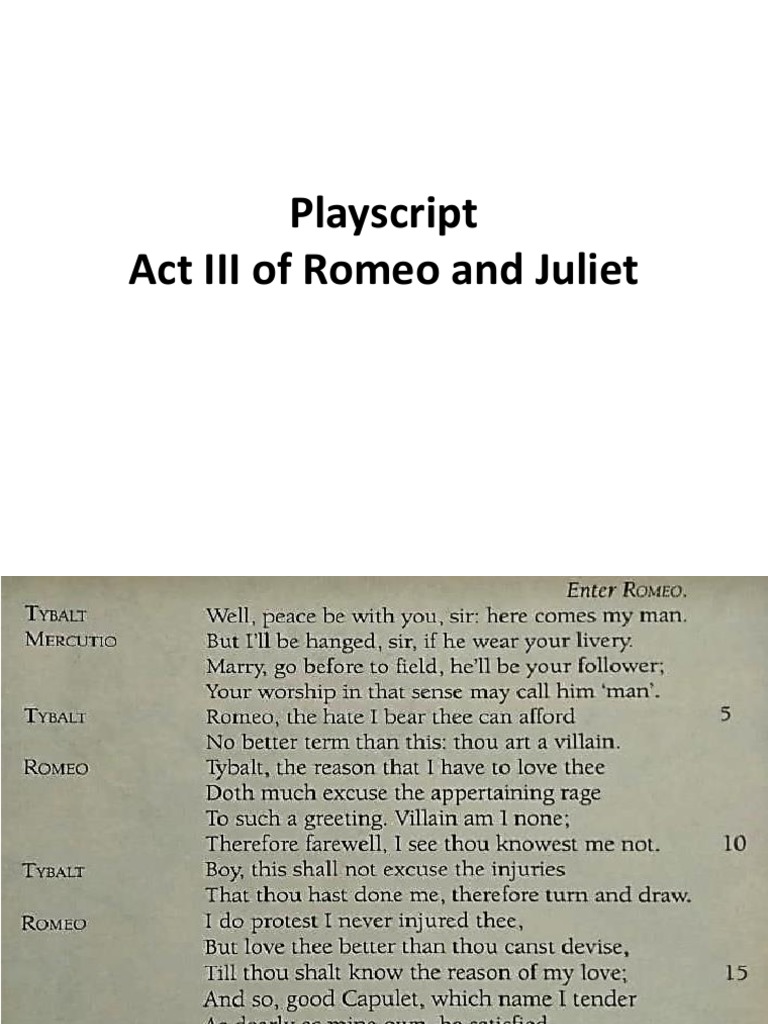 Playscript Romeo and Juliet | PDF