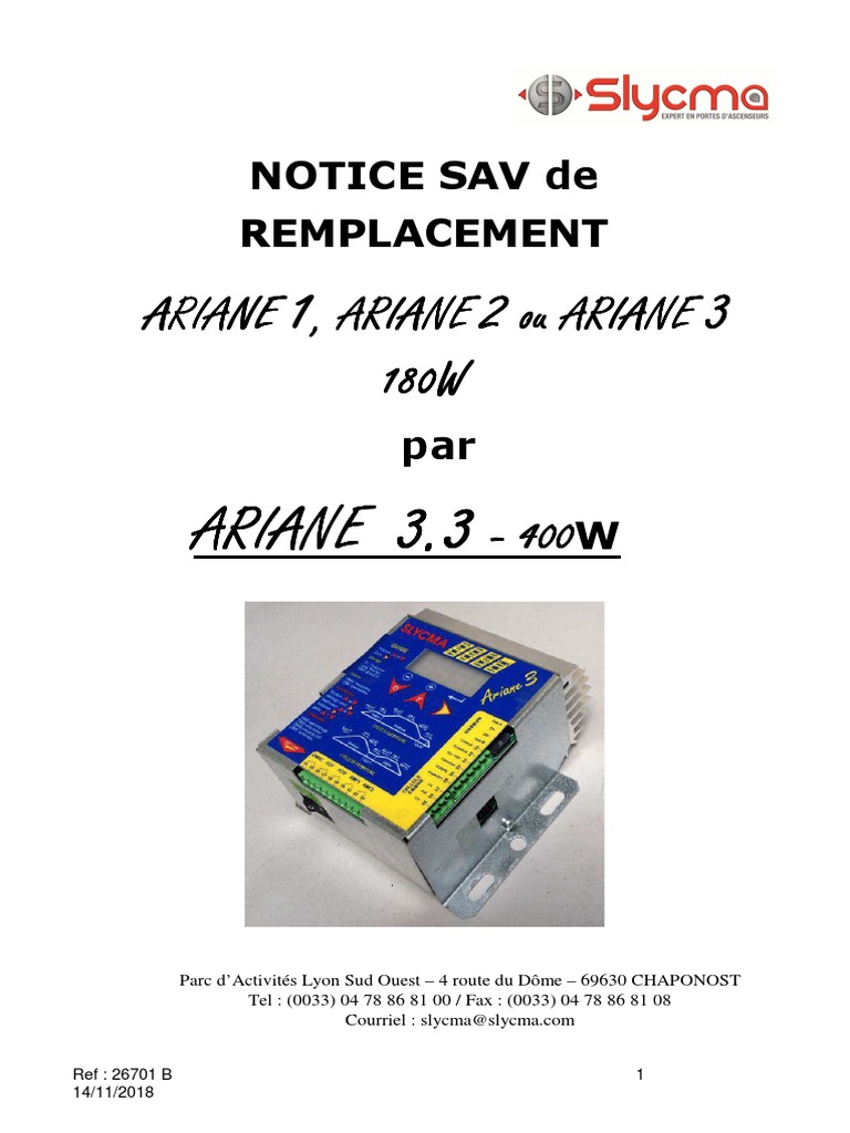 Notice SAV Remplacement Carte Ariane | PDF | Courroie | Électrotechnique