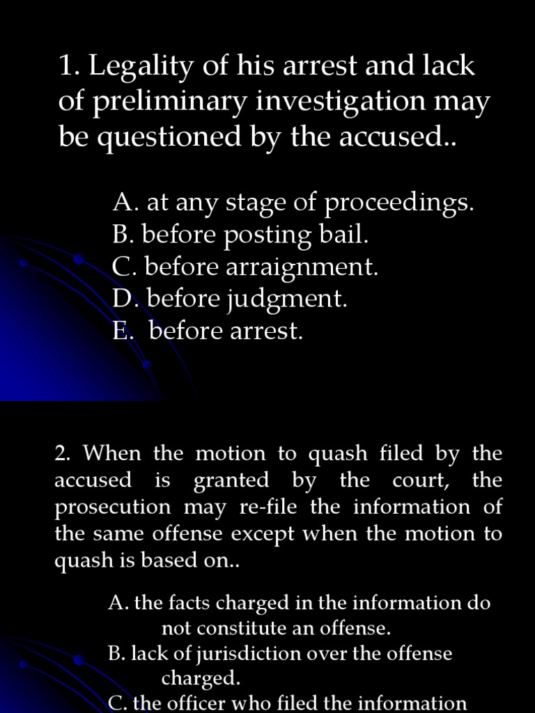 Test Drill in Criminal Procedure and Court Testimony | PDF | Plea ...