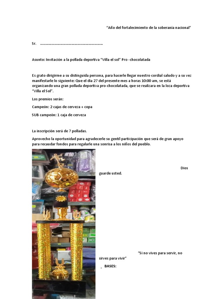 Oficio Pollada | PDF