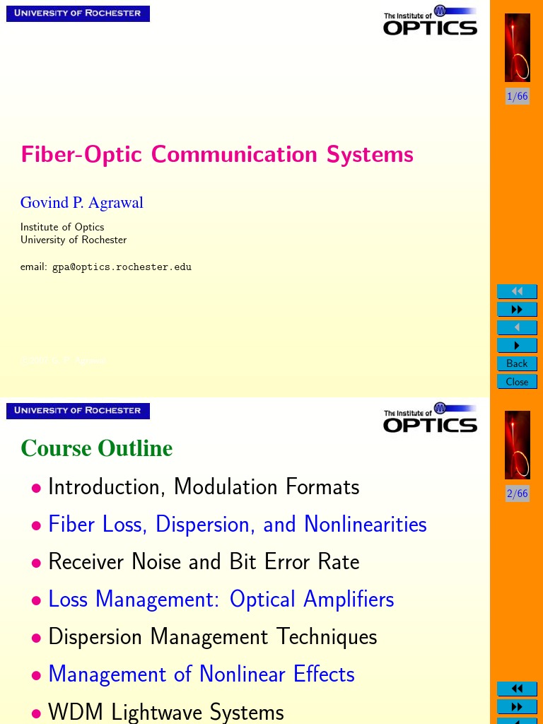 Fiber-Optic Communication Systems | PDF