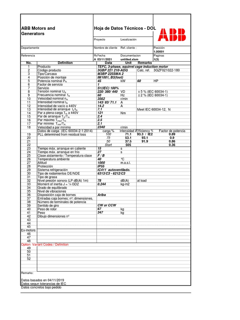 Motor M3BP 3GBP ABB | PDF | Cantidades fisicas | Cantidad