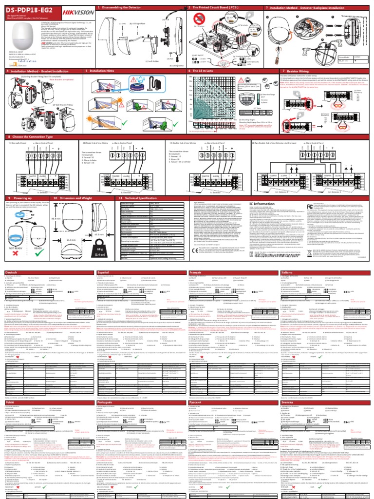 Manual de Utilizare Detector de Miscare Dual PIR Hikvision DS-PDP18-EG2 ...