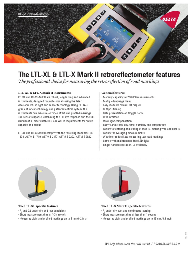 LTL-XL - LTL-X Mark - II - Retroreflectometer - Features | PDF ...