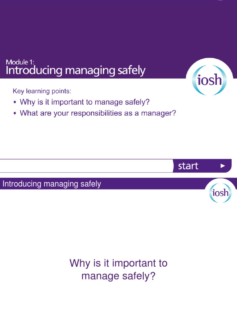 IOSH Managing Safely | PDF | Occupational Safety And Health | Labor IOSH Managing Safely | PDF | Occupational Safety And Health | Labor