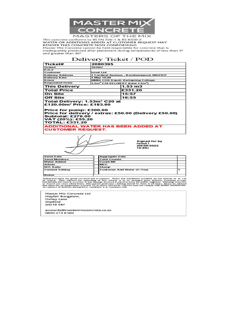 Master Mix Concrete 989032 | PDF | Building Engineering | Civil Engineering