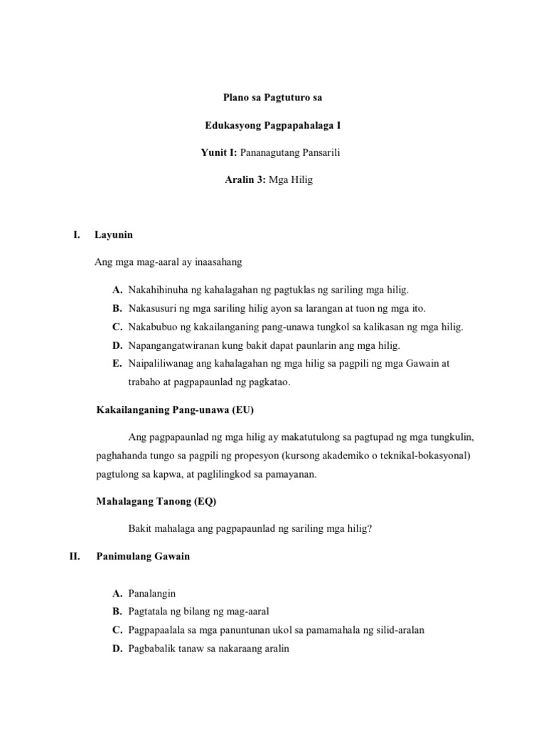 Demo Lesson Plan | PDF