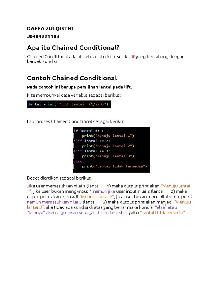 Python Chained Conditional | PDF Python Chained Conditional | PDF