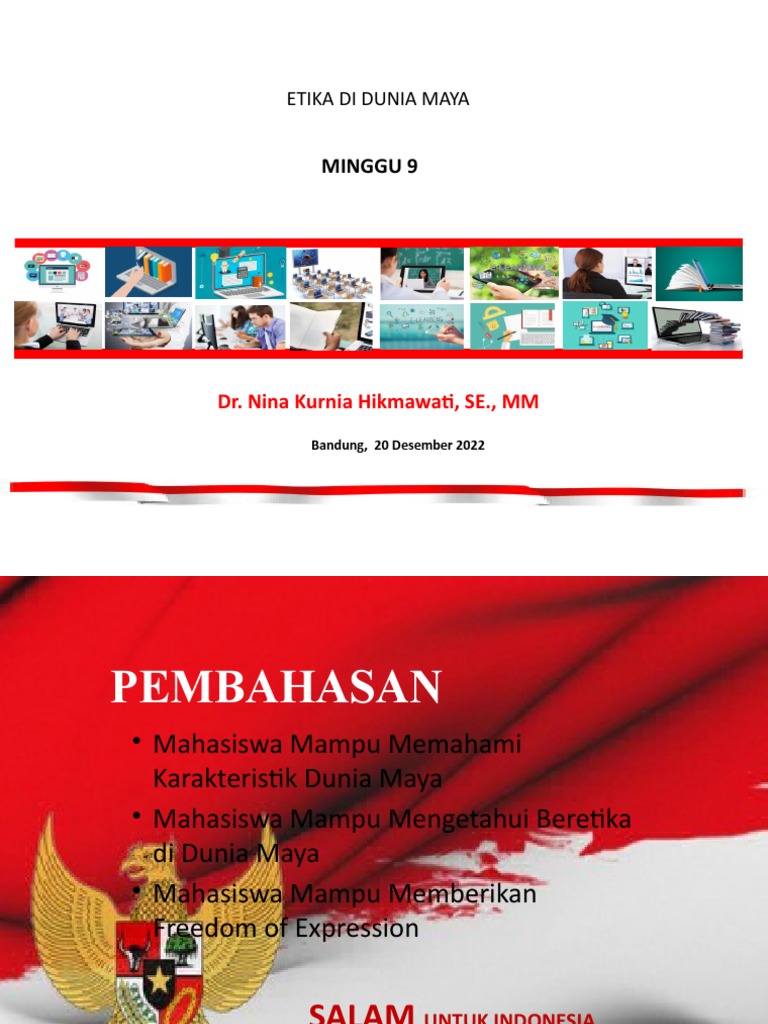 Etika Profesi - Dunia Maya NKH Minggu 9 - 20 Desember 2022 | PDF