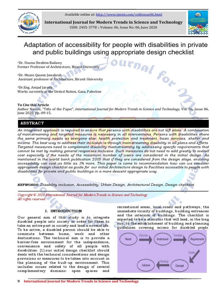 Adaptation of Accessibility For People With Disabilities | PDF ...