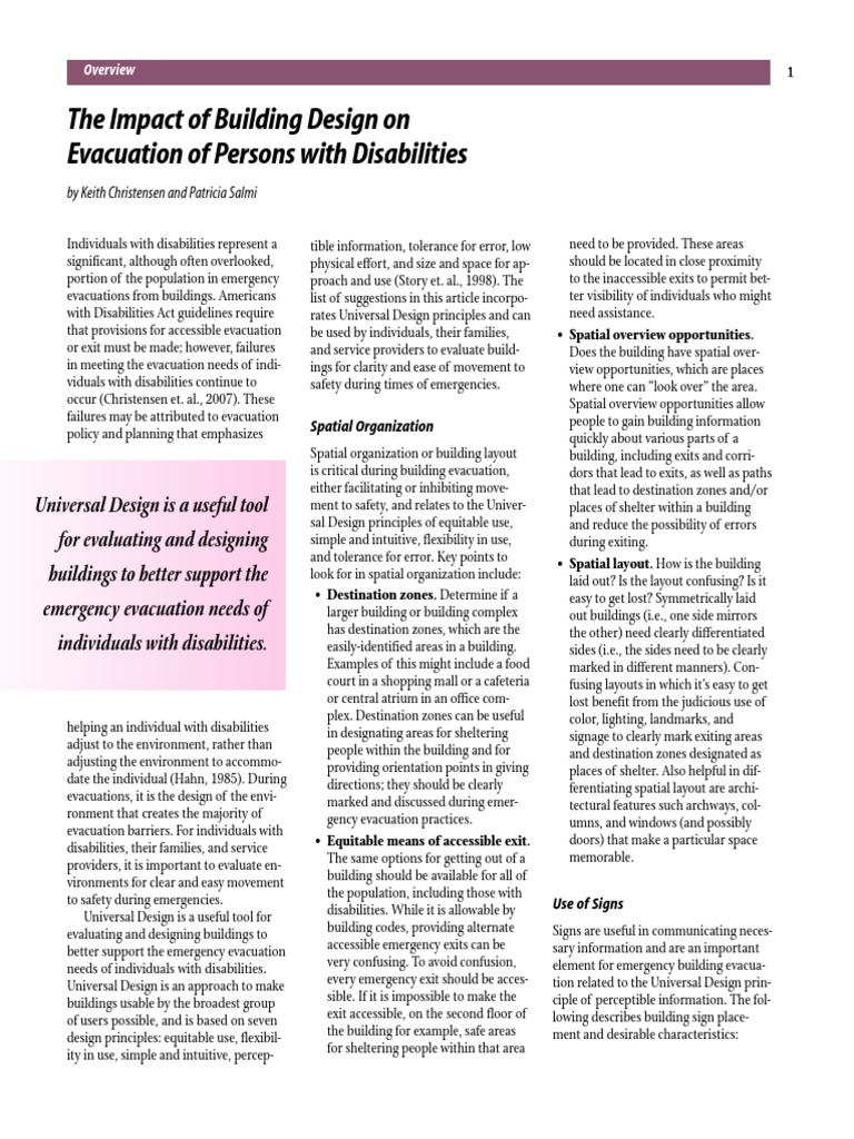 The Impact of Building Design On Evacuation of Persons With ...