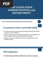 OSH Legislation | PDF | Occupational Safety And Health | Employment