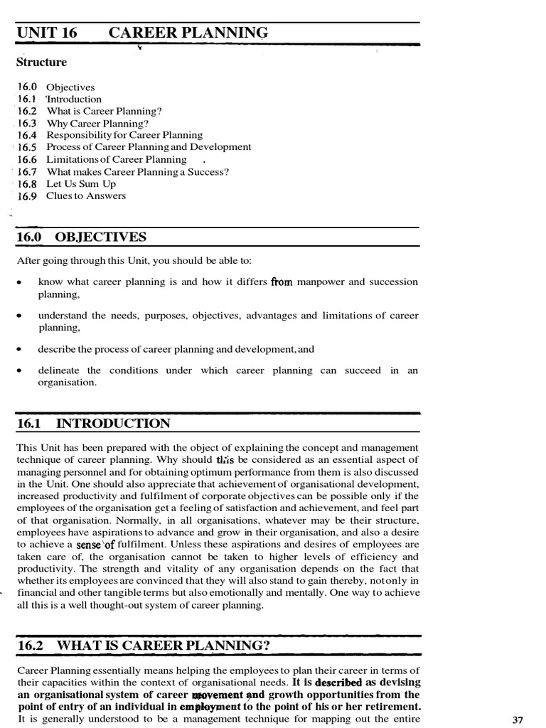 Preparing for the Future: A Comprehensive Guide to Career Planning and ...