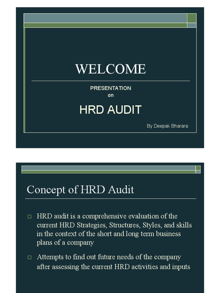 HRD Audit | PDF | Audit | Performance Appraisal