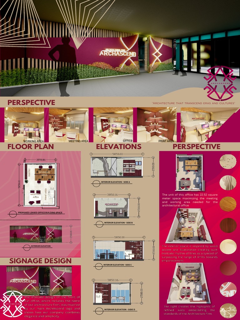 Sample Small Office Layout With Brochure | PDF