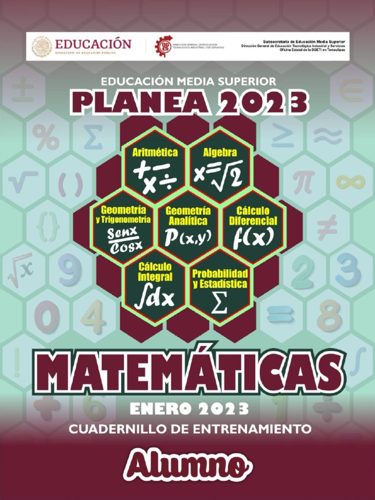 Cuadernillo Del Alumno Matemáticas PLANEA 2023 | PDF | Funciones trigonométricas | Geometría