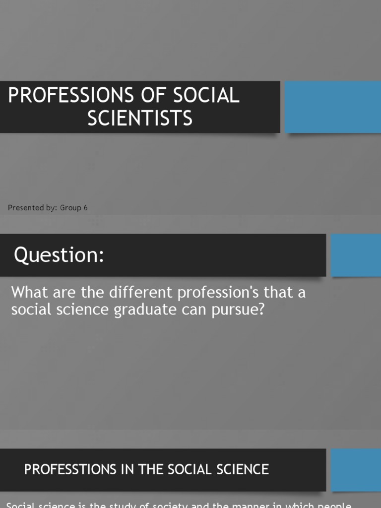 Careers in Social Science Professions | PDF | Sociology | Anthropology