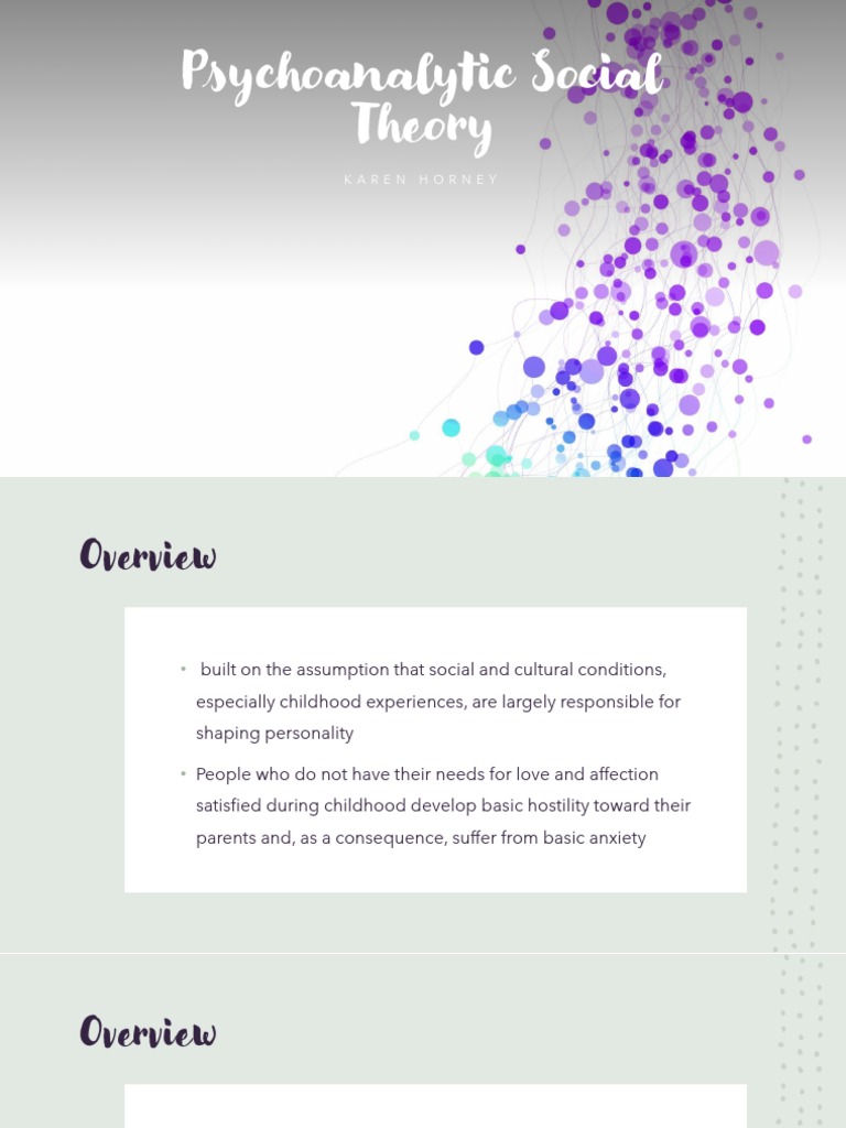 Karen Horney - Psychoanalytic Social Theory | PDF | Psychoanalysis ...