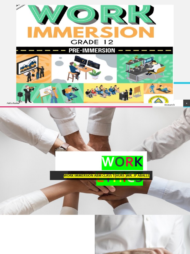 Work Immersion-Work Ethics | PDF