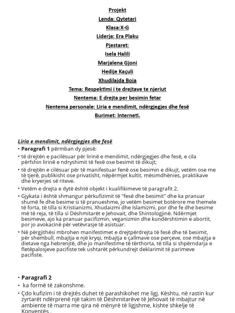 Projekti I Qytetaris | PDF