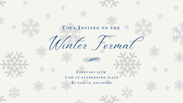 Winter Formal | PDF