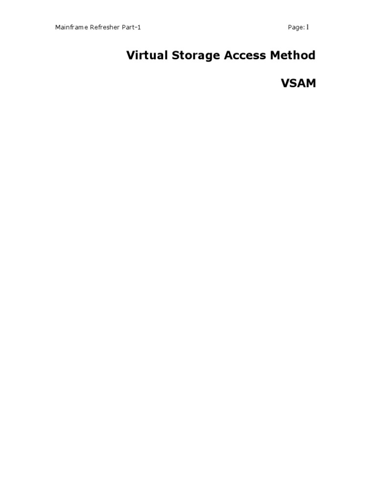Vsam Refresh | PDF | System Software | Information Retrieval