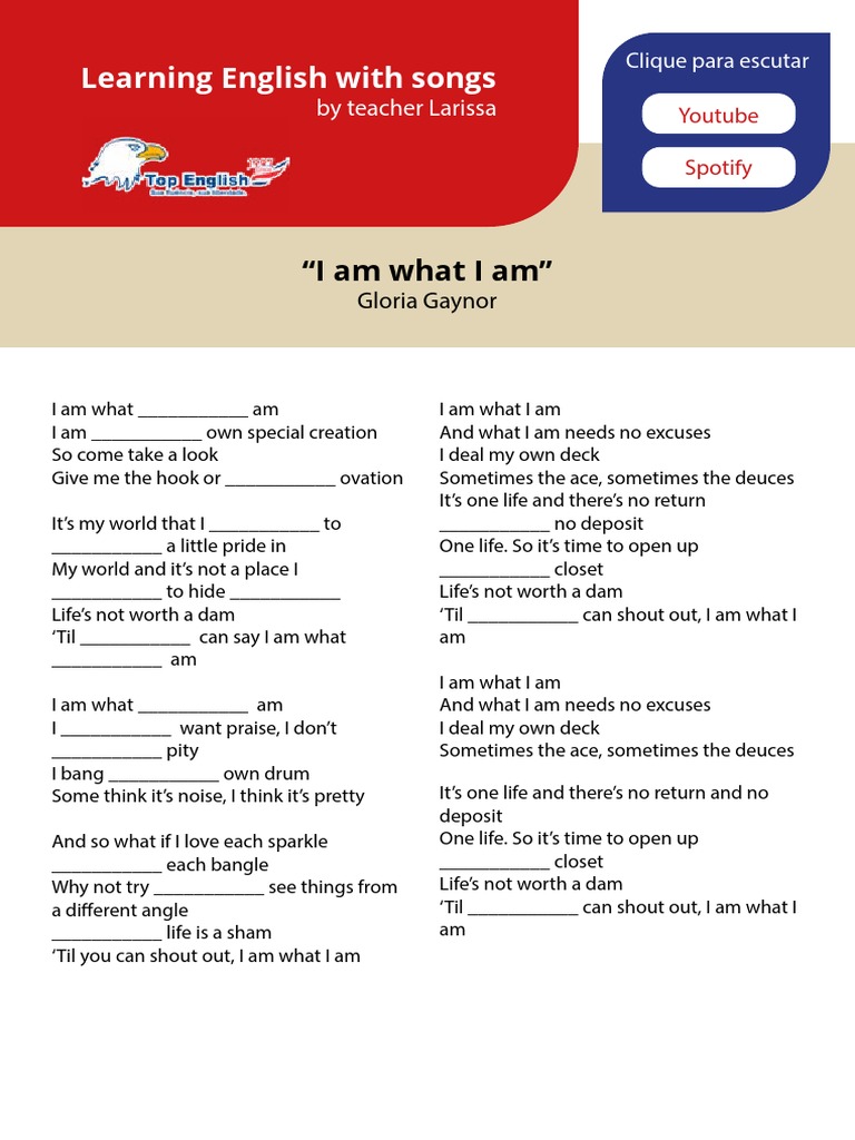 Simple Present - I Am What I Am (B1L2) | PDF