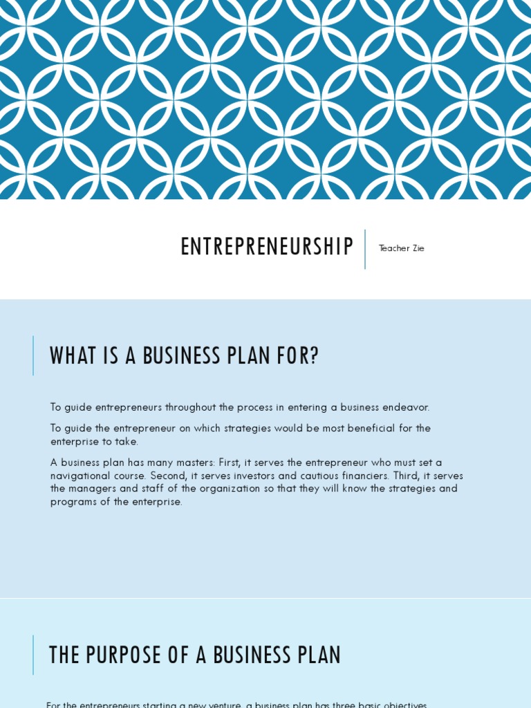 How to Write a Business Plan for Entrepreneurial Success | PDF ...