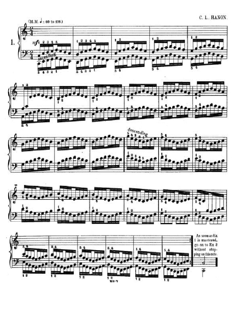 Hanon 1 | PDF