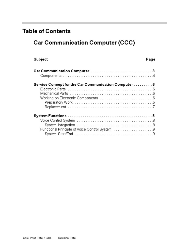 Car Communication Computer (CCC) - 12 - 2004 | PDF | Computing | Computer Engineering
