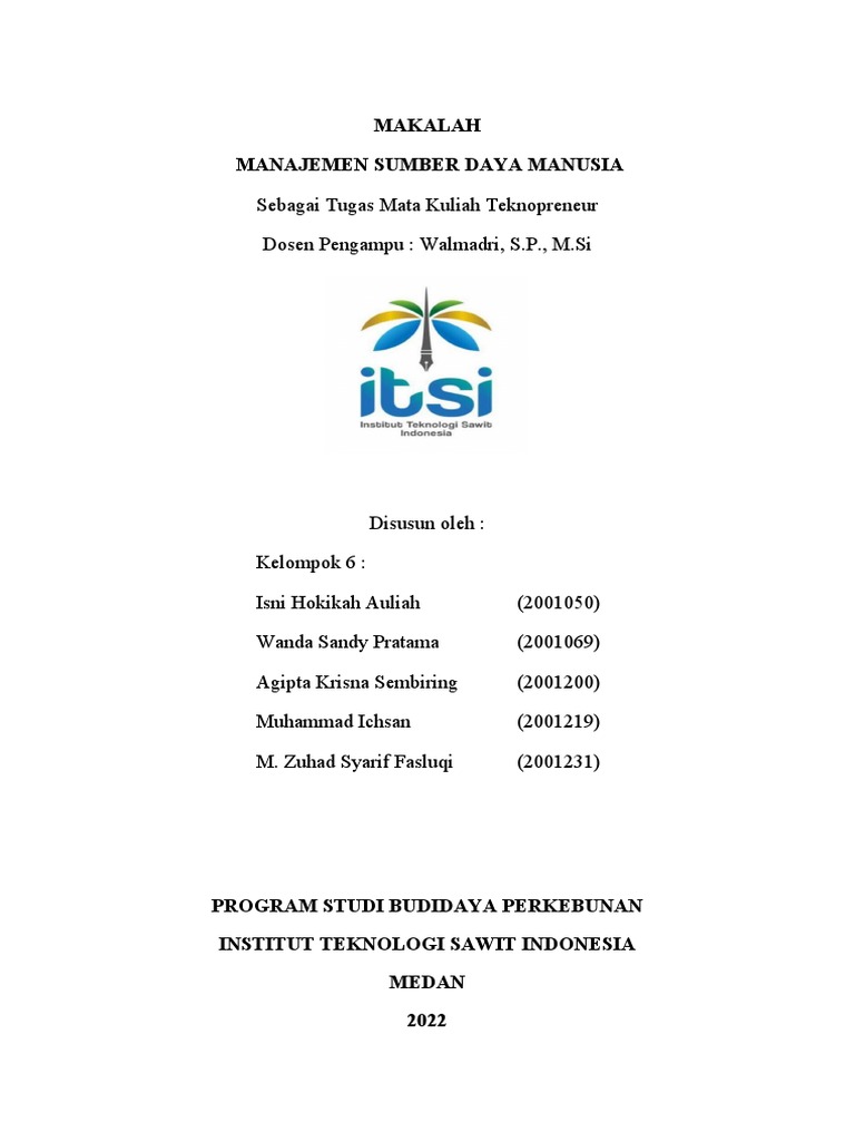 Kel 6 Tekno Manajemen SDM | PDF