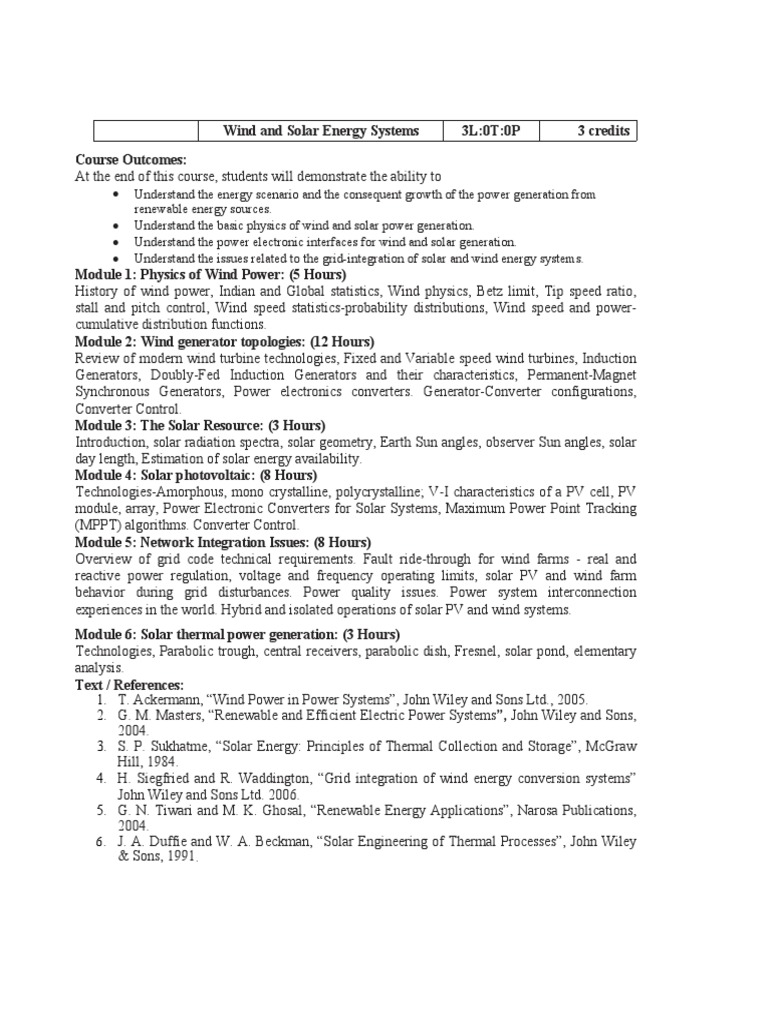 Wind and Solar Pyq Aku | PDF | Wind Power | Solar Power