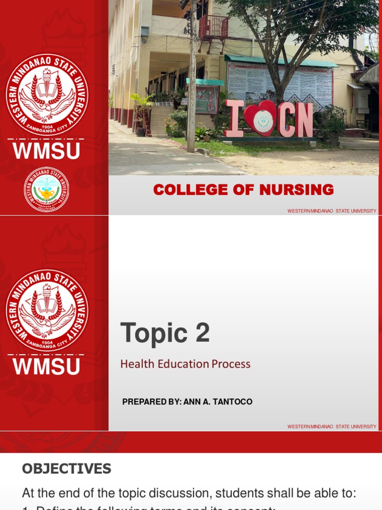 Topic 2 - Health Education Process-Students | PDF | Learning | Health ...